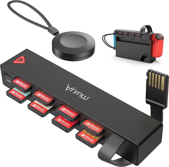 Nintendo Switch Game Card Reader - 8-in-1 Card Holder - Met ...
