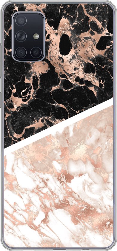 Telefoonhoesje Geschikt voor Samsung Galaxy A71 hoesje - Marmer print ...