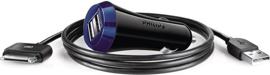 Philips DLP2257I - Dubbele Usb Auto Oplader voor iPad, iPhone en iPod ...