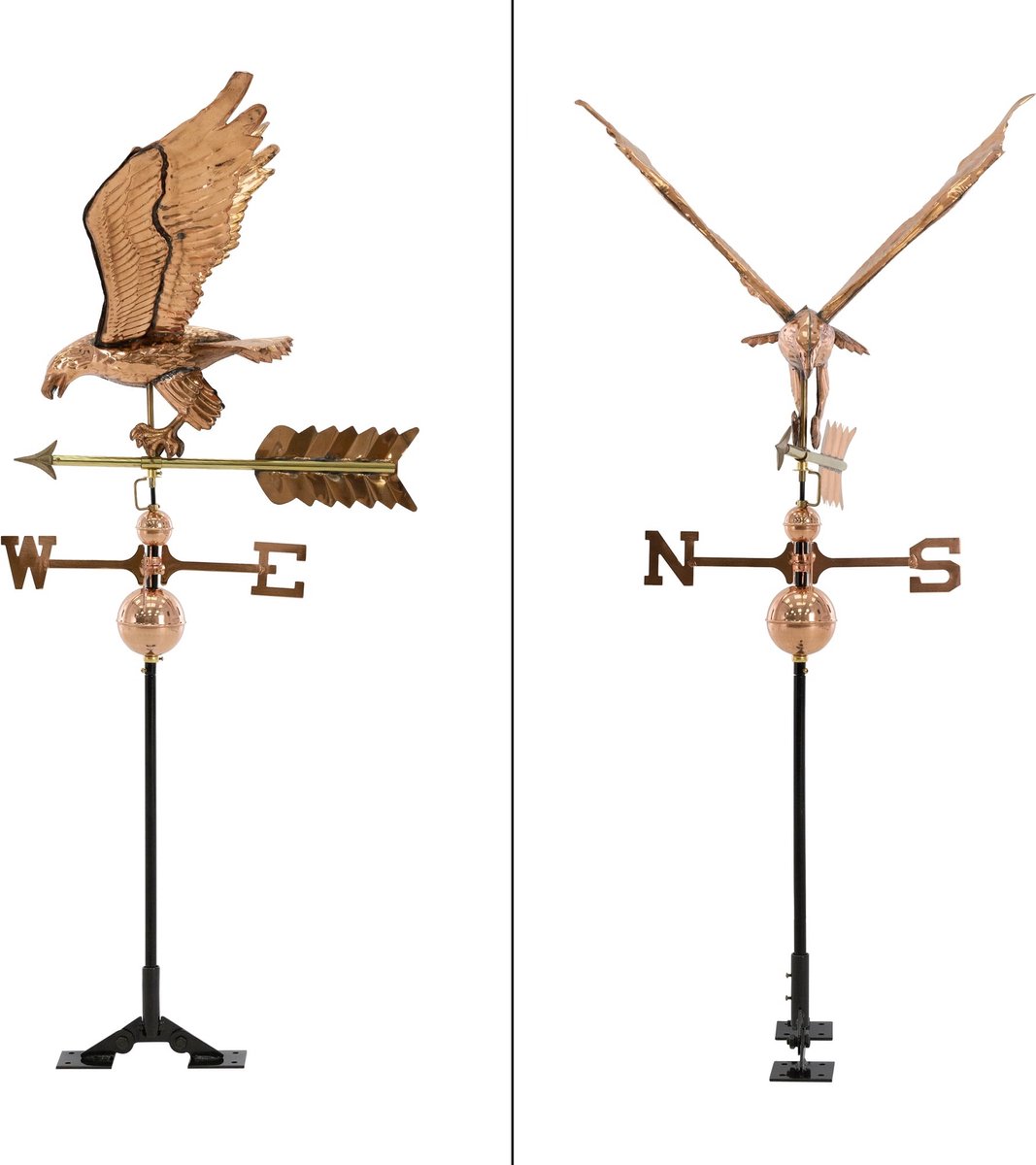 Weerhaan op Pijl 3D 135 cm gemaakt van koper ML-Design | bol.com