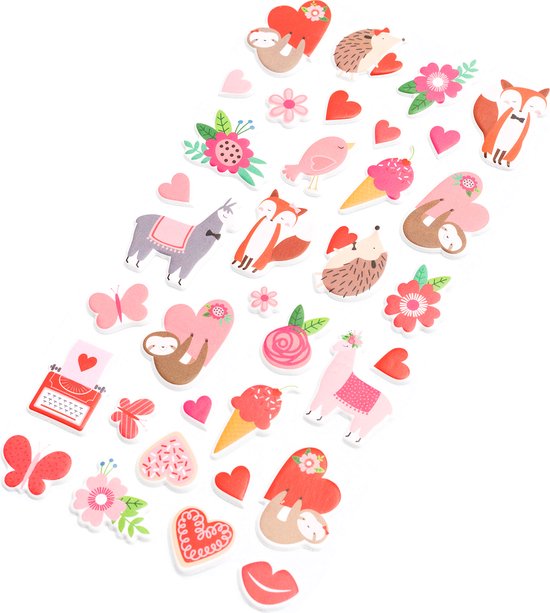 Pebbles sticker loves me puffy icon x35 | bol.com