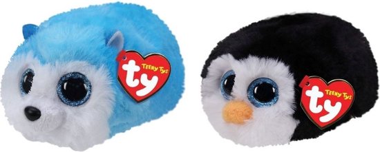 Ty - Knuffel - Teeny Ty's - Slush Husky & Waddles Penguin | bol