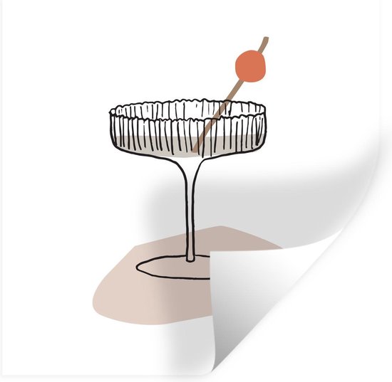 Muurstickers - Sticker Folie - Zomer - Glas - Rietje - 30x30 cm ...