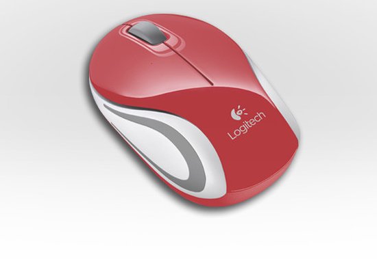 Logitech M187 - Draadloze Mini Muis / Rood | bol
