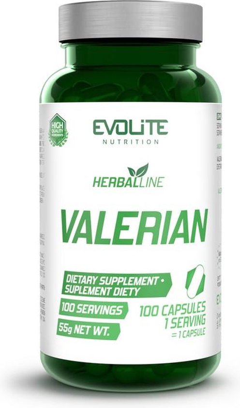 Valerian 450mg - Vegan - 100 capsules - Evolite Nutrition | bol.com