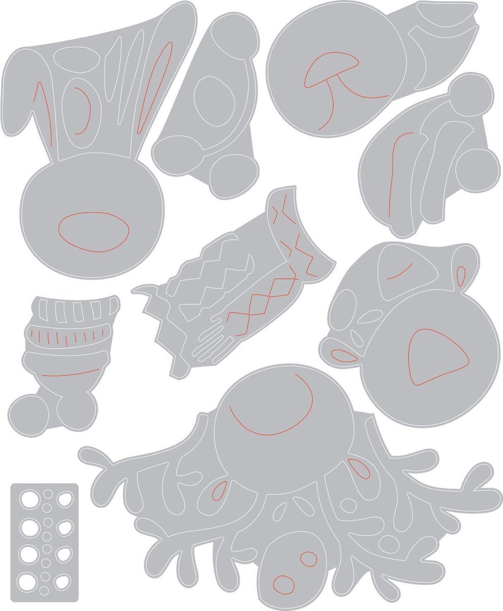 Sizzix Thinlits Snijmal Set - Winter Critters - 9 stuks | bol.com
