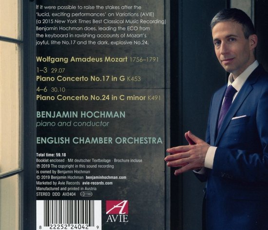 Benjamin Hochman, English Chamber Orchestra - Mozart: Piano Concertos 17 & 24 (CD),... | bol