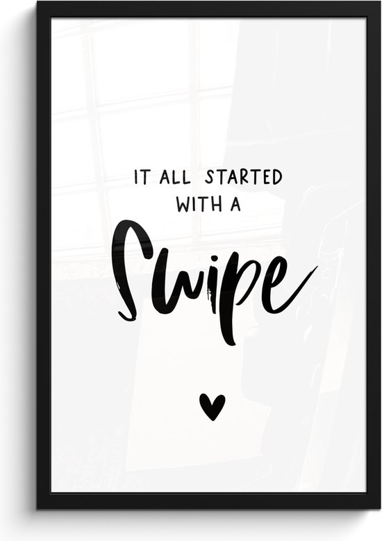 Fotolijst incl. Poster - Valentijn - Quote - Liefde - Grappig - 40x60 ...