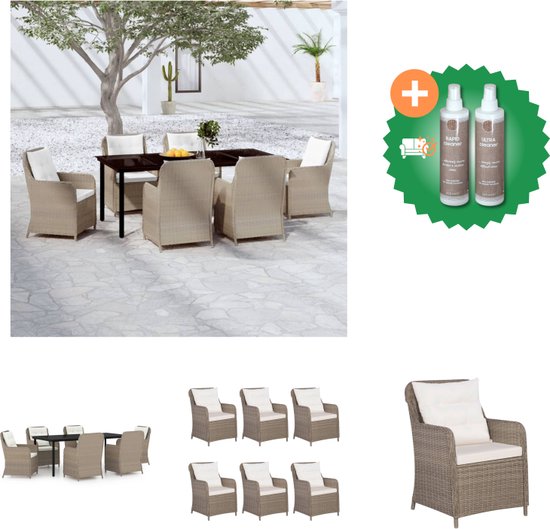vidaXL 7 delige Tuinset bruin Tuinset Inclusief Onderhoudsset | bol