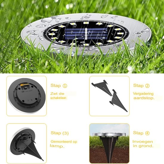 Solar Tuinverlichting Grondspots - Solar Tuinverlichting Zonne Energie ...