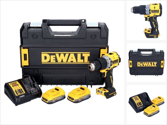 DeWALT DCD805E2T Compacte accu klop-/schroefboormachine 18V XR 1.7Ah ...