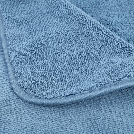 Handdoekenset - sneldrogend en pluisvrij microvezel - 6 stuks (blauw) | bol