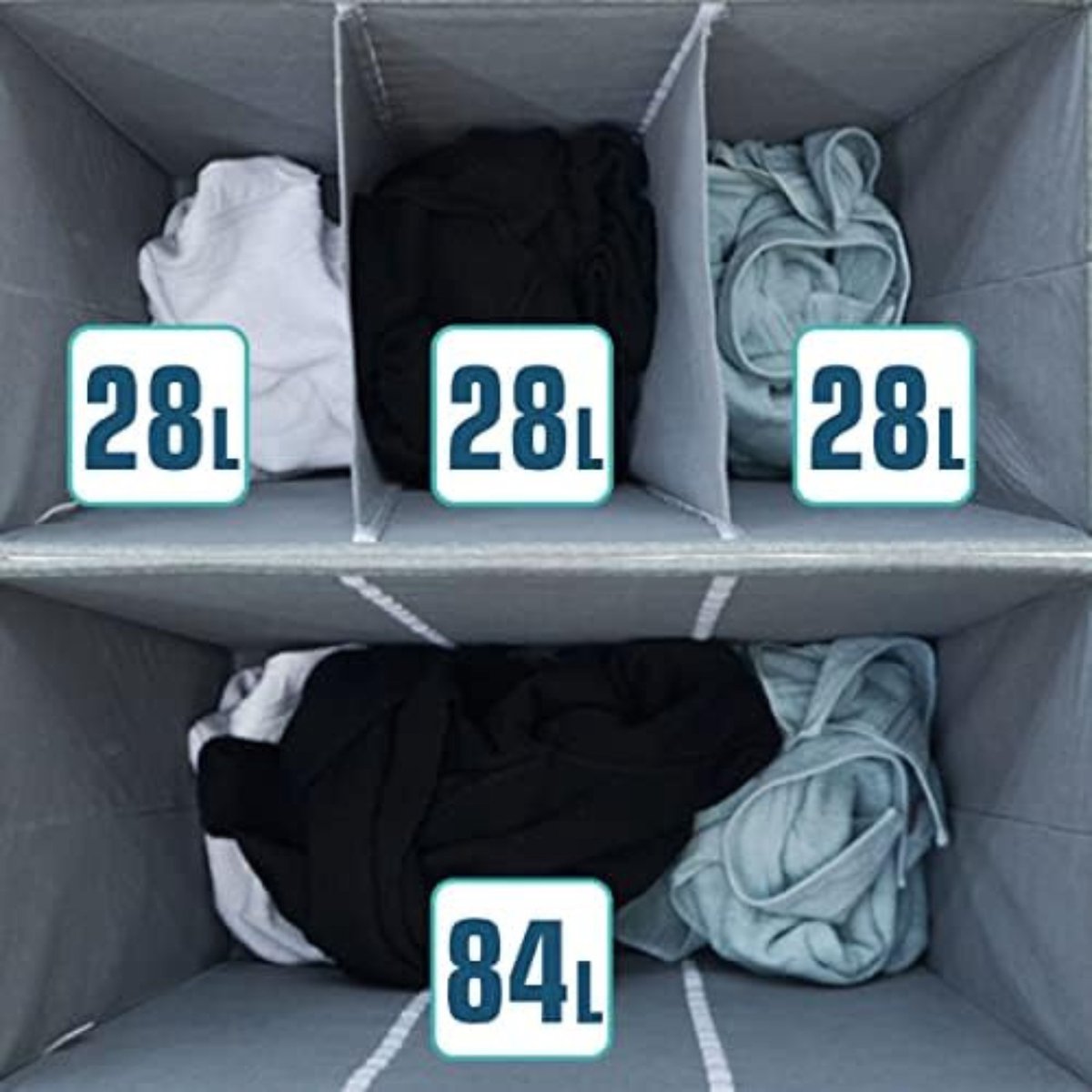 Panier à linge Trieur de linge 3 compartiments - Panier à linge 3 ...