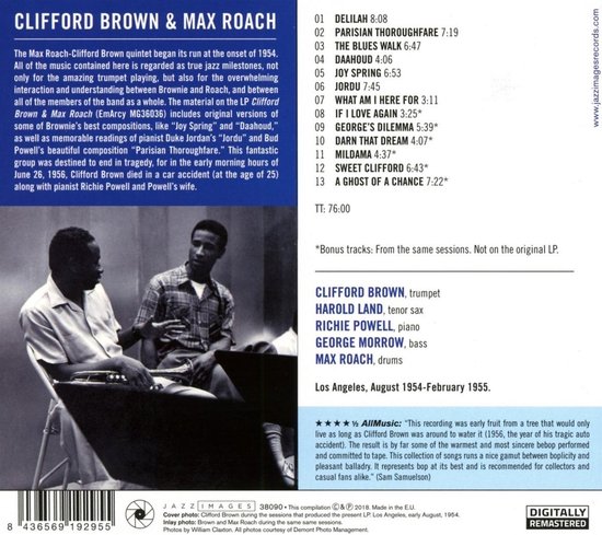 Clifford Brown & Max Roach, Clifford & Max Roach Brown | Muziek | bol