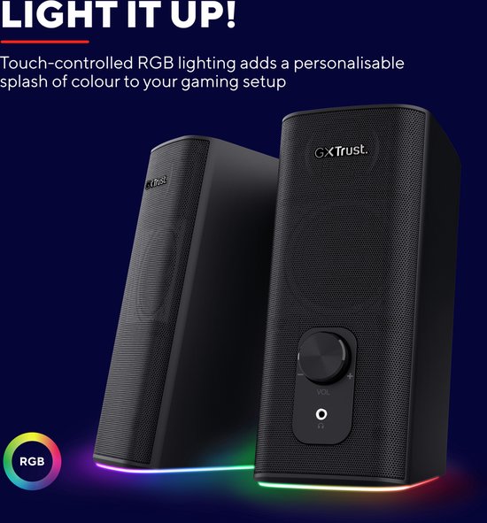 Trust GXT 612 Cetic Bluetooth Speaker - Gaming - RGB-verlichting ...