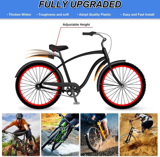 Fietsspatbord, verstelbare universele racefiets voor achter ...