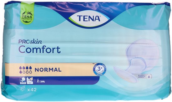 TENA PROSKIN COMFORT NORMAL- 3 x 42 stuks voordeelverpakking | bol