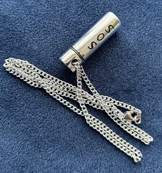 SOS capsule hanger RVS inclusief ketting | bol