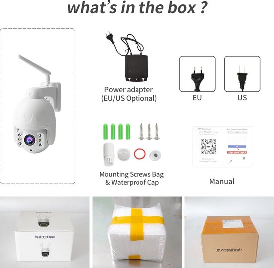 Beveiligingscamera - Beveiligscamera draadloos buiten - 360 view... | bol